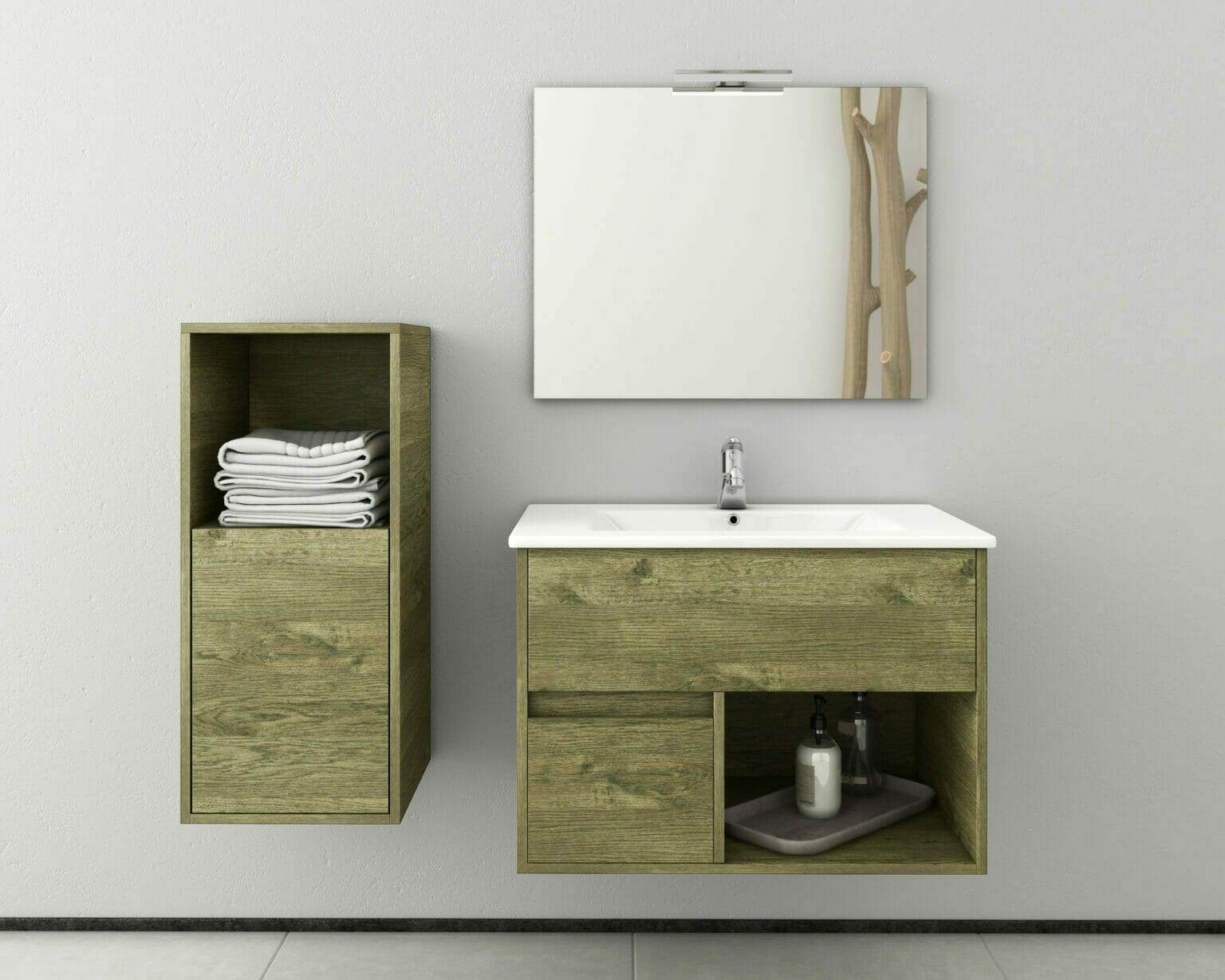 ΕΠΙΠΛΟ ΜΠΑΝΙΟΥ DROP SORRENTO 75 NATURAL WOOD ΜΕ ΒΑΣΗ, ΝΙΠΤΗΡΑ ...