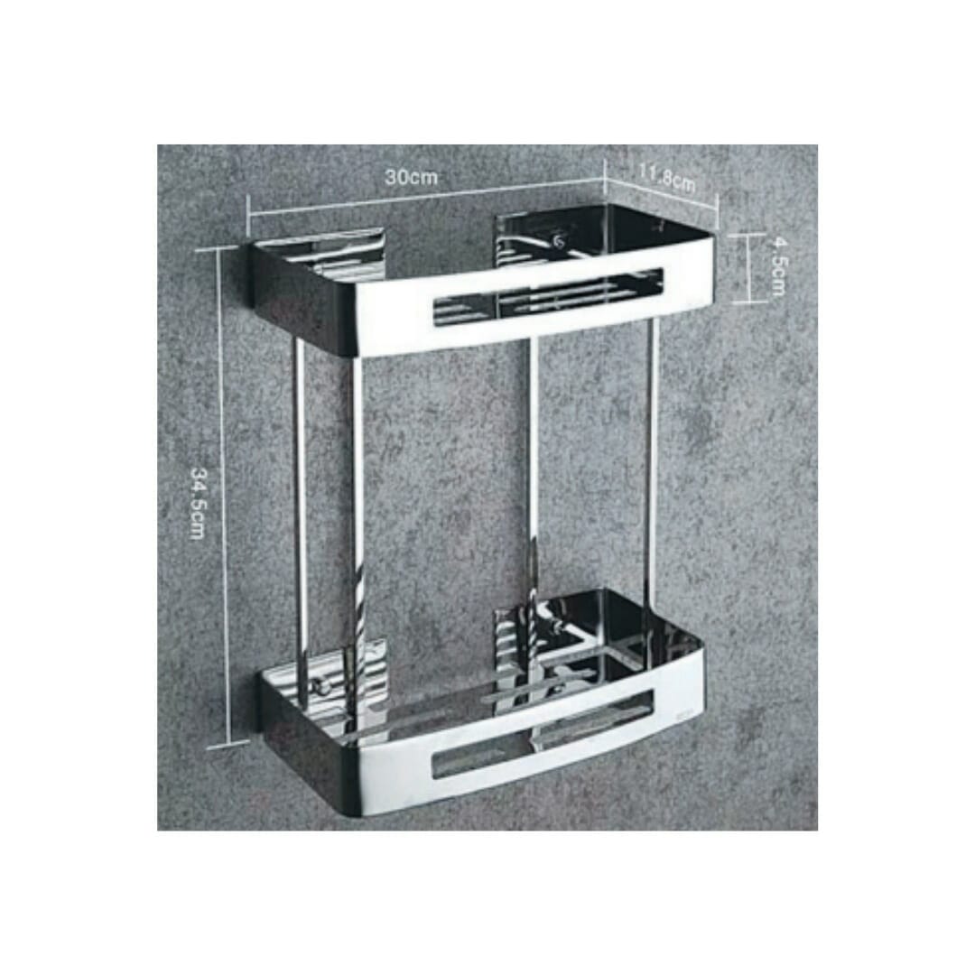 ΡΑΦΙΕΡΑ ΤΟΙΧΟΥ ΧΡΩΜΕ ΜΕ 2 ΡΑΦΙΑ DOMISTYLE SS304 270116 - Συνεταιρισμός ...